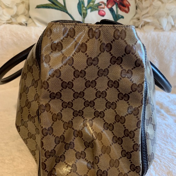 Gucci | Bags | Gg Pattern Abbey Crystal Shouldertravel Bag | Poshmark